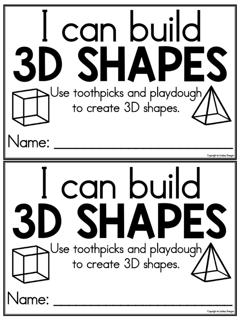 Building 3D Shapes Booklettg5nr | PDF | Geometric Shapes | Polytopes