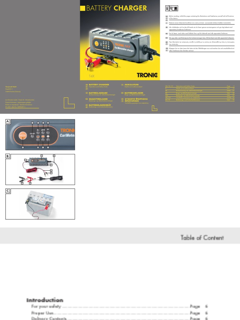 Tronic - Battery Charger T4X Manual | PDF