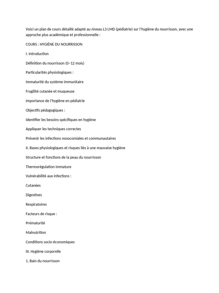 Cours D'hygiène | PDF | Hygiène | Infection