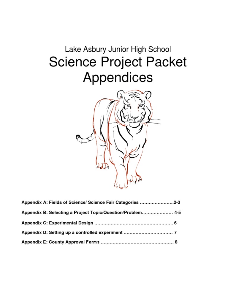 Science Project Packet Appendices: Lake Asbury Junior High School | PDF ...