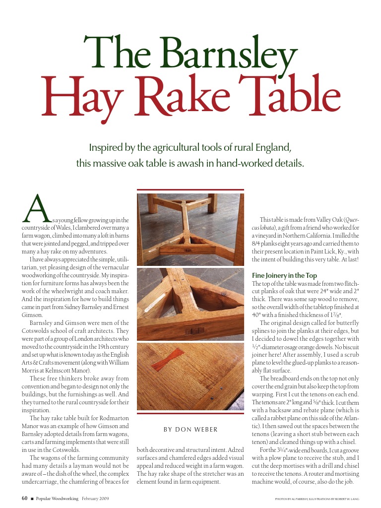 Barnsley Table | PDF | Forge | Woodworking