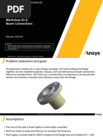 ANSYS Beam Connection Workshop Guide | PDF | Mechanical Engineering ...