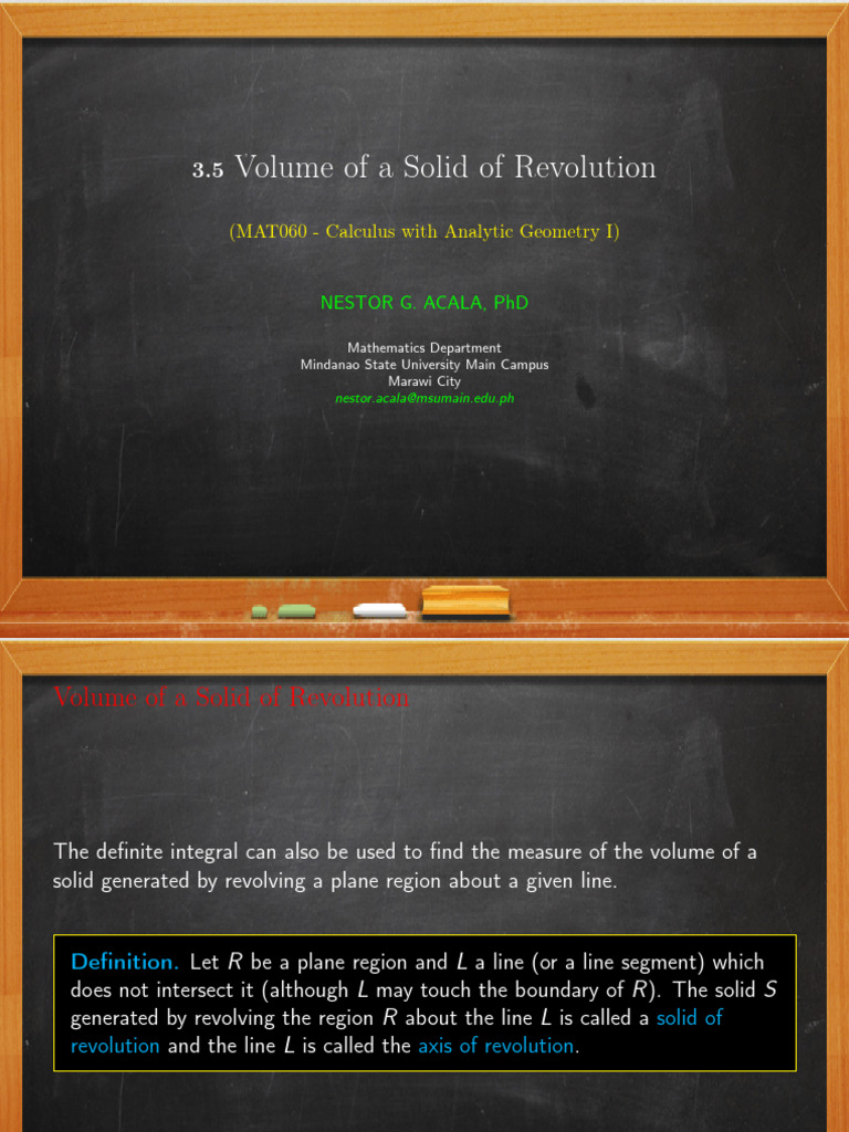 3.5-Volume of a Solid of Revolution | PDF | Geometry | Mathematics