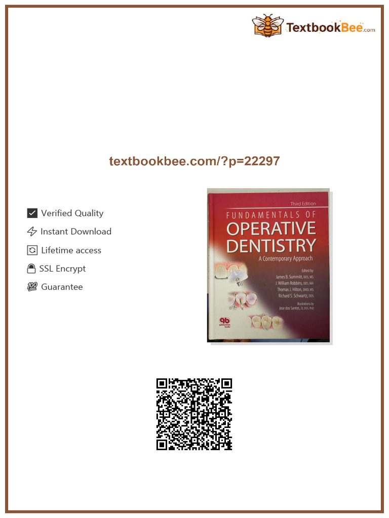 Fundamentals of Operative Dentistry 3rd Edition by James Summitt ...
