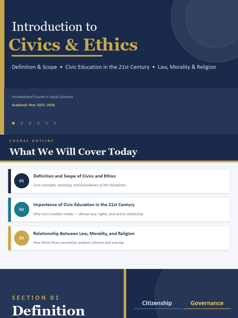 Introduction to Civics Ethics | PDF | Morality | Civics
