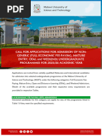 Mzuzu University ODeL Application 2025 | PDF | Vocational Education ...