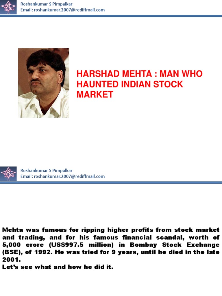 Harshad Mehta | PDF | Financial Economics | Financial Markets