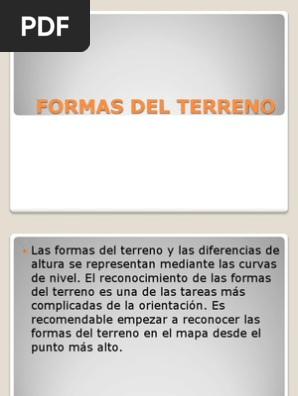 Hojas De Trabajo Sobre Formas Del Terreno