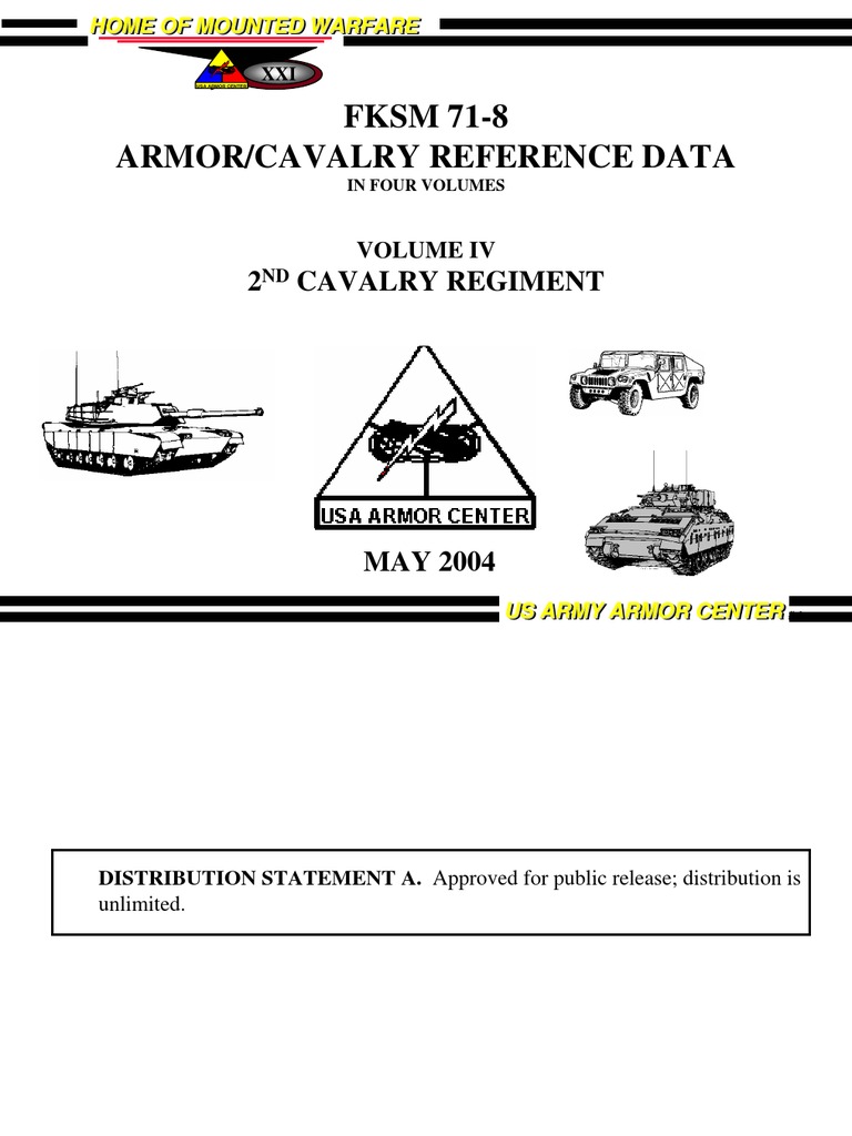 FKSM 71-8 Vol IV 2nd Cavalry Regiment may