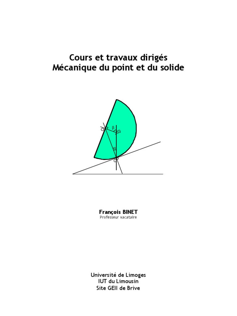 Binet Meca Sup | PDF | Moment d'une force | Énergie kinétique