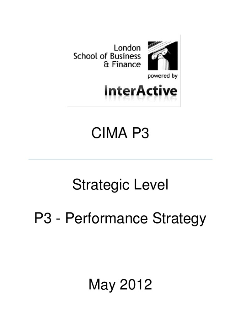 CIMA P3 - May 2012 | PDF | Internal Audit | Risk