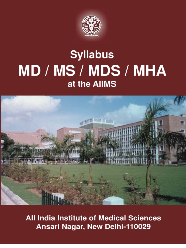 Syllabus - MD Ms Mds Mha | PDF | Anesthesia | Intensive Care Medicine