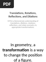 Geometry Transformations Lesson Plan | PDF | Shape | Geometry