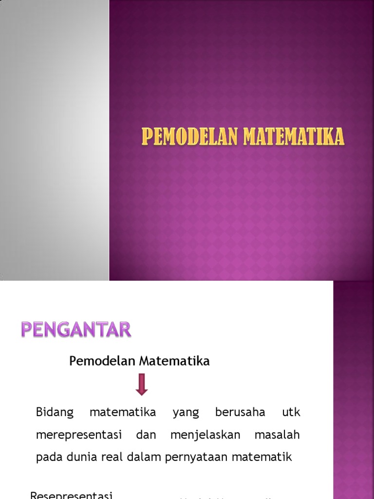 Pemodelan Matematika | PDF