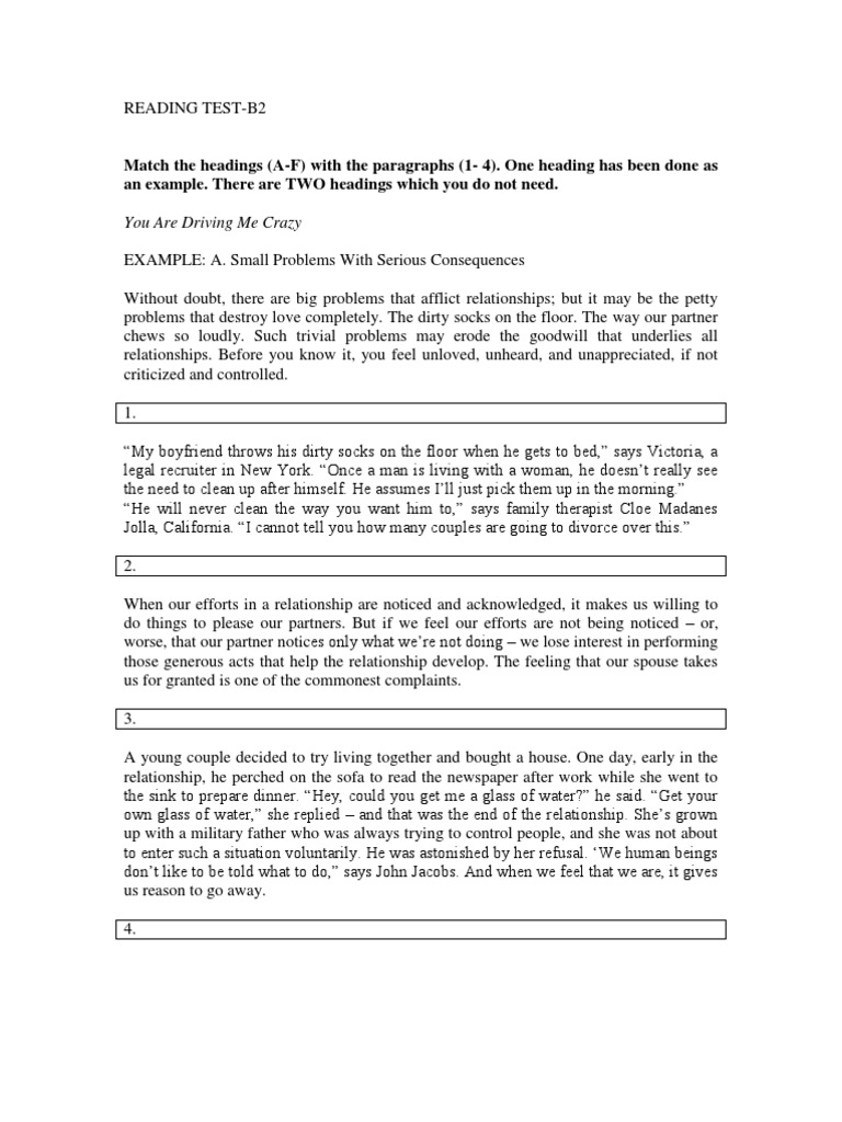 Reading Test b2 | PDF