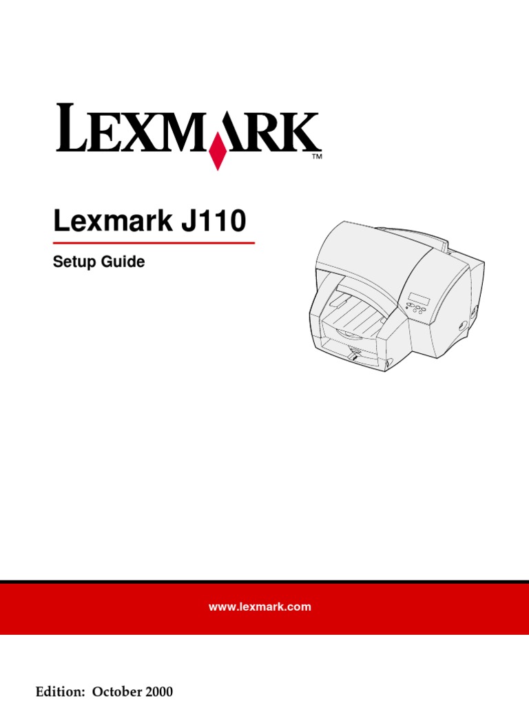 Lexmark J110 Setup Guide | PDF | Electrical Connector | Printer (Computing)