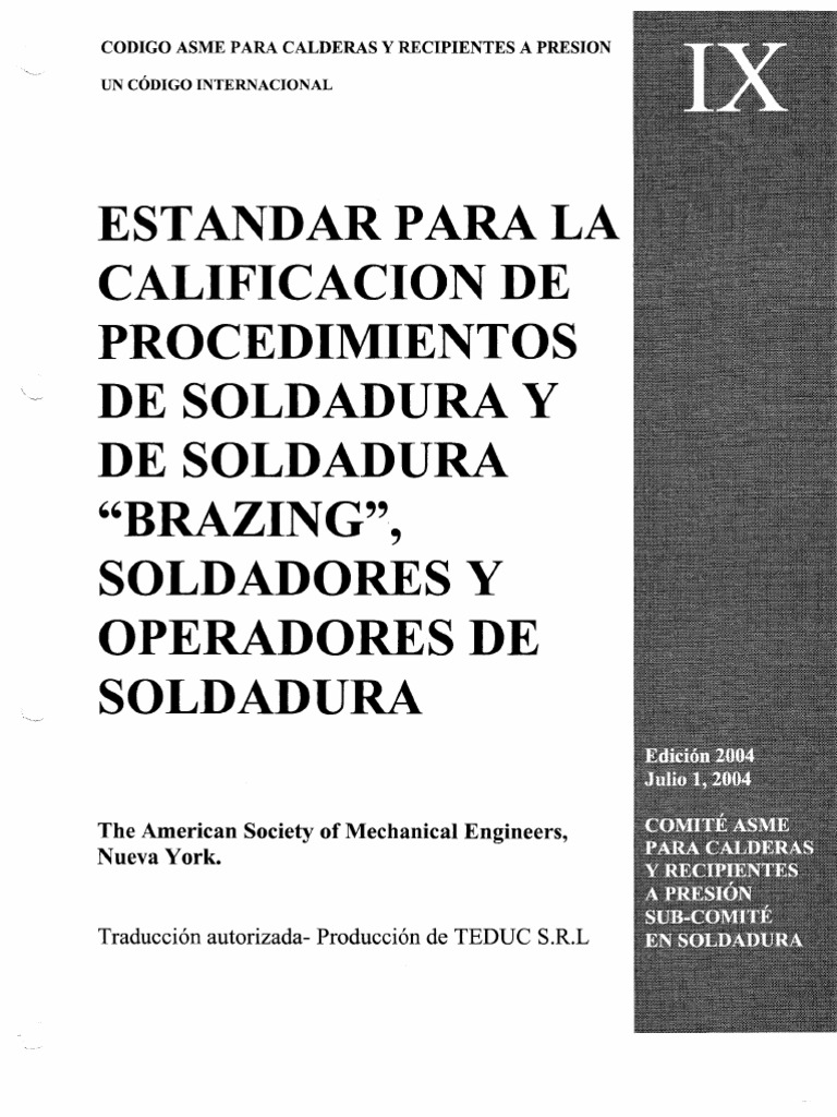 Asme Ix Castellano | PDF