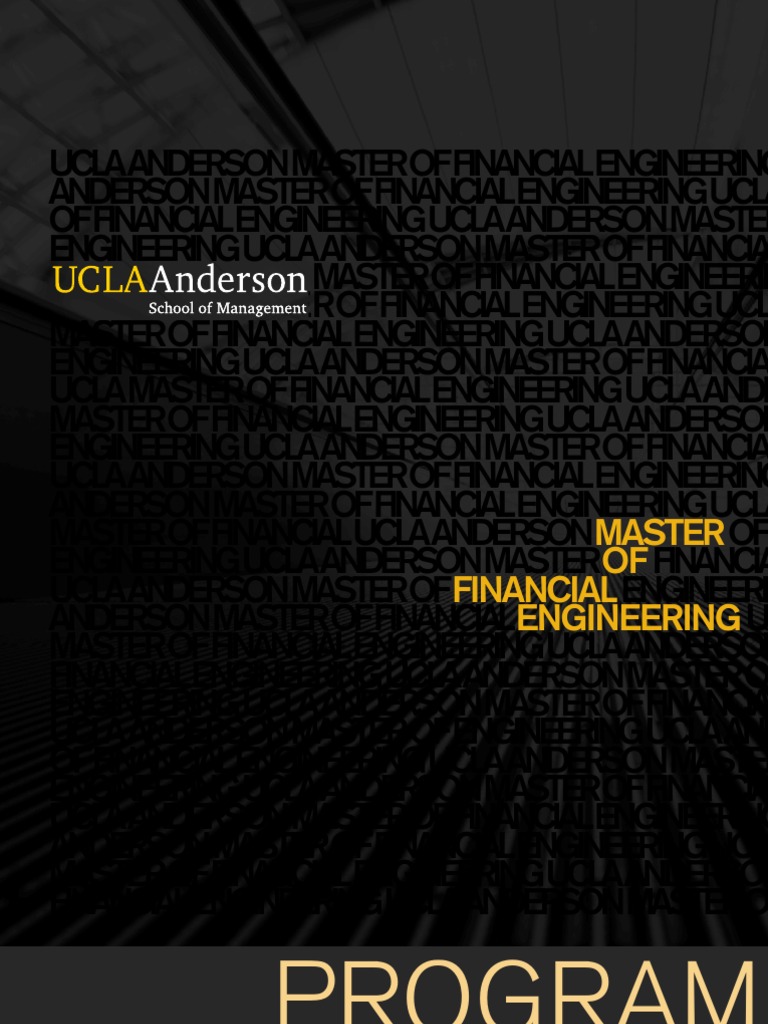 MFE Program Brochure - UCLA | PDF | Derivative (Finance) | Quantitative ...