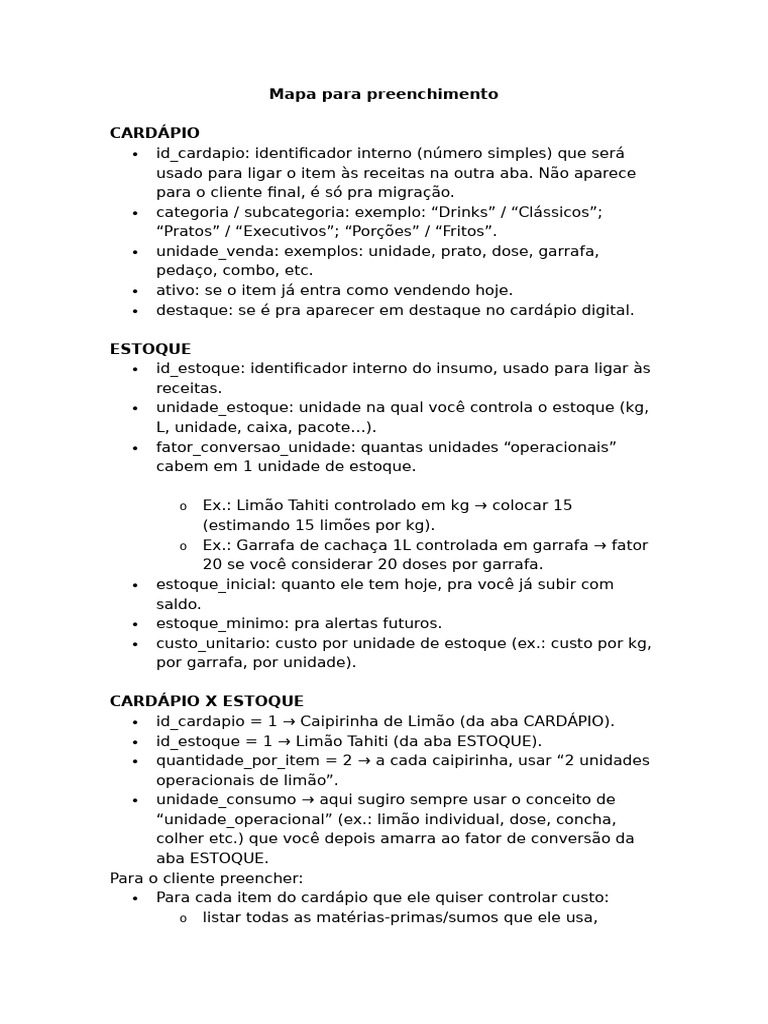 Orientações Para Preenchimento | PDF
