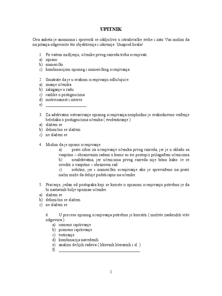 UPITNIK | PDF