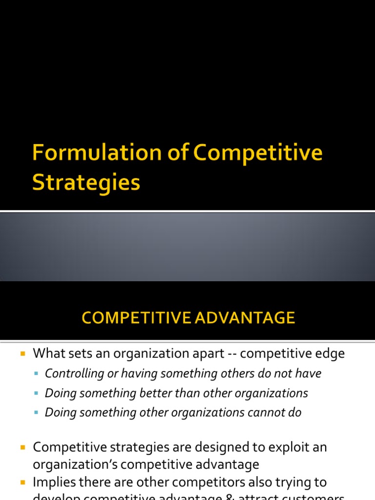 Competitive Strategies for Cost Advantage | PDF | Competitive Advantage ...