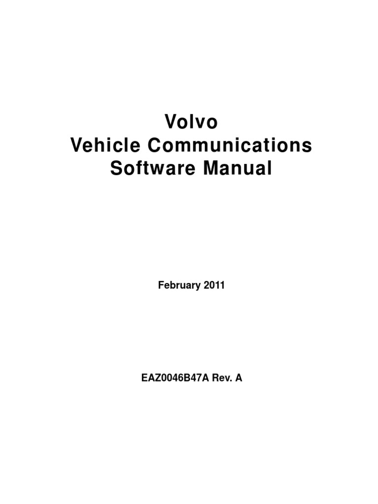 Volvo Vehicle Communication Software Manual | PDF | Atmospheric ...