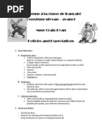 6th Grade French Course Overview | PDF | Homework | Teaching