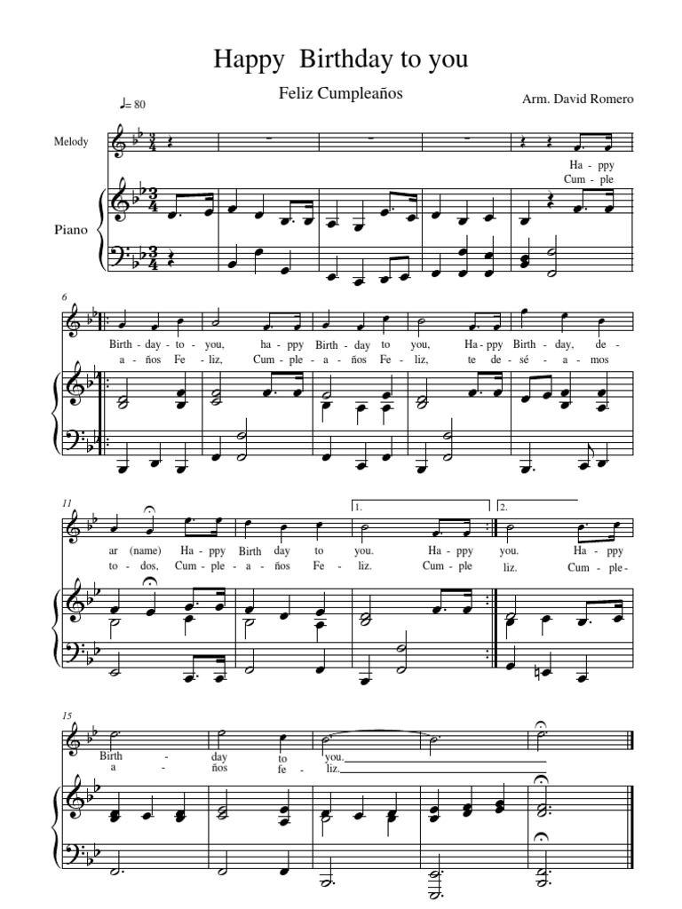 Happy Birthday Keyboard | PDF | Language Arts & Discipline