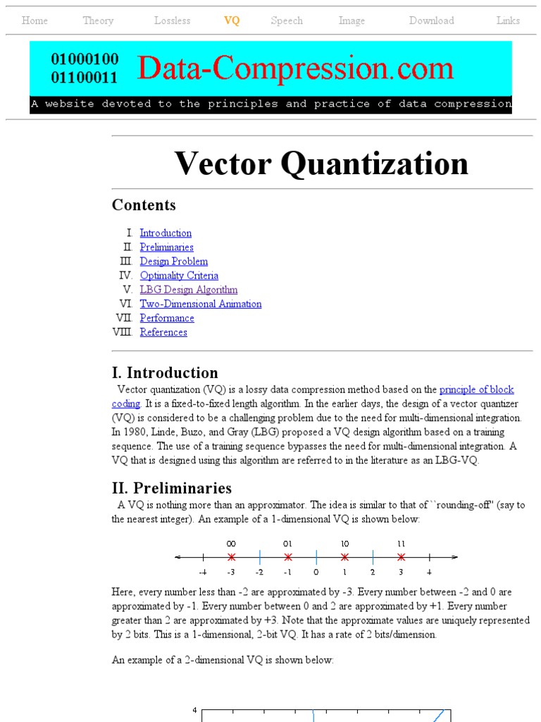 Vector Quantization | PDF | Data Compression | Vector Space