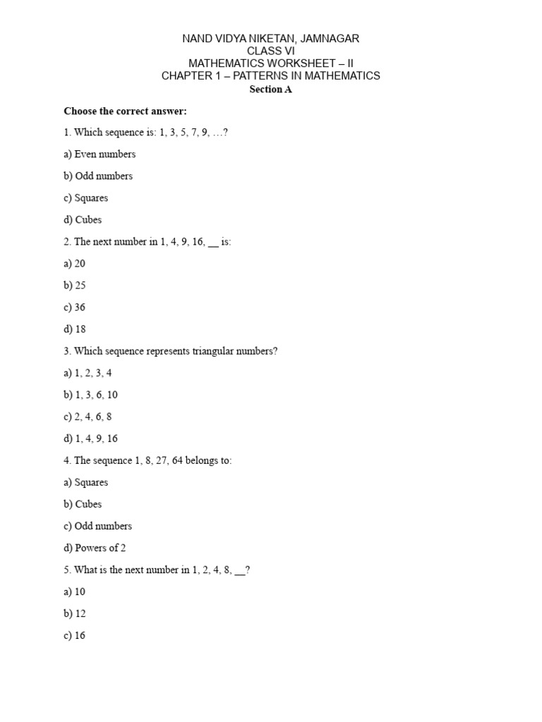 Math Worksheet | PDF | Mathematics | Elementary Mathematics