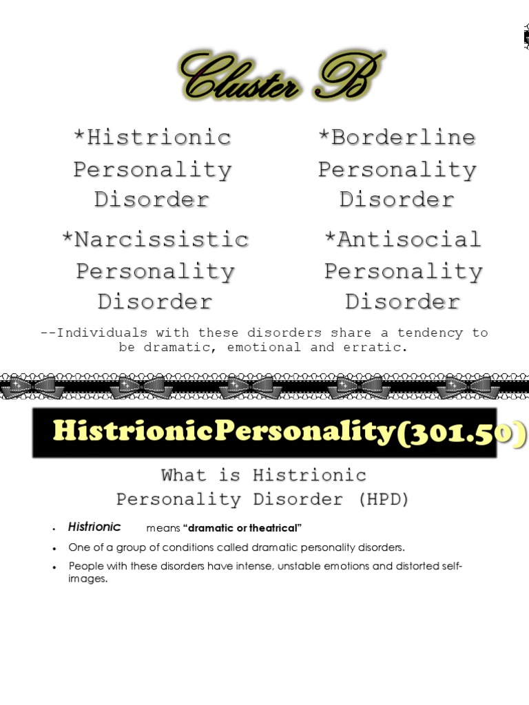 Histrionic(First) | Personality Disorder | Action (Philosophy)