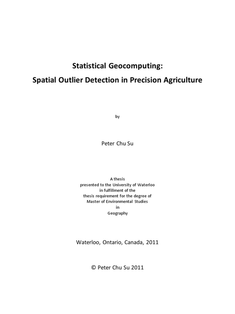 Thesis On Geostatistical Analysis | PDF | Outlier | Spatial Analysis