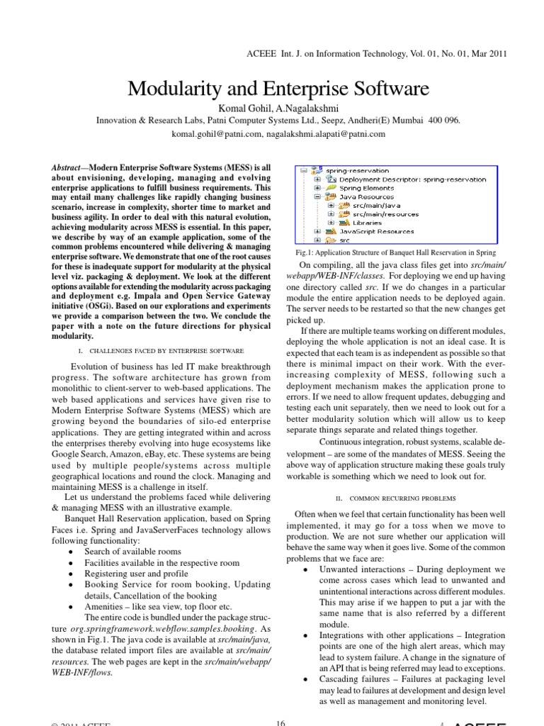 Modularity and Enterprise Software | PDF | Enterprise Java Beans | Modular Programming