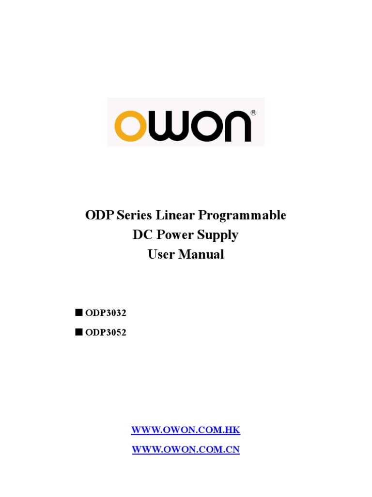 Owon ODP Series User Manual en | PDF | Input/Output | Usb