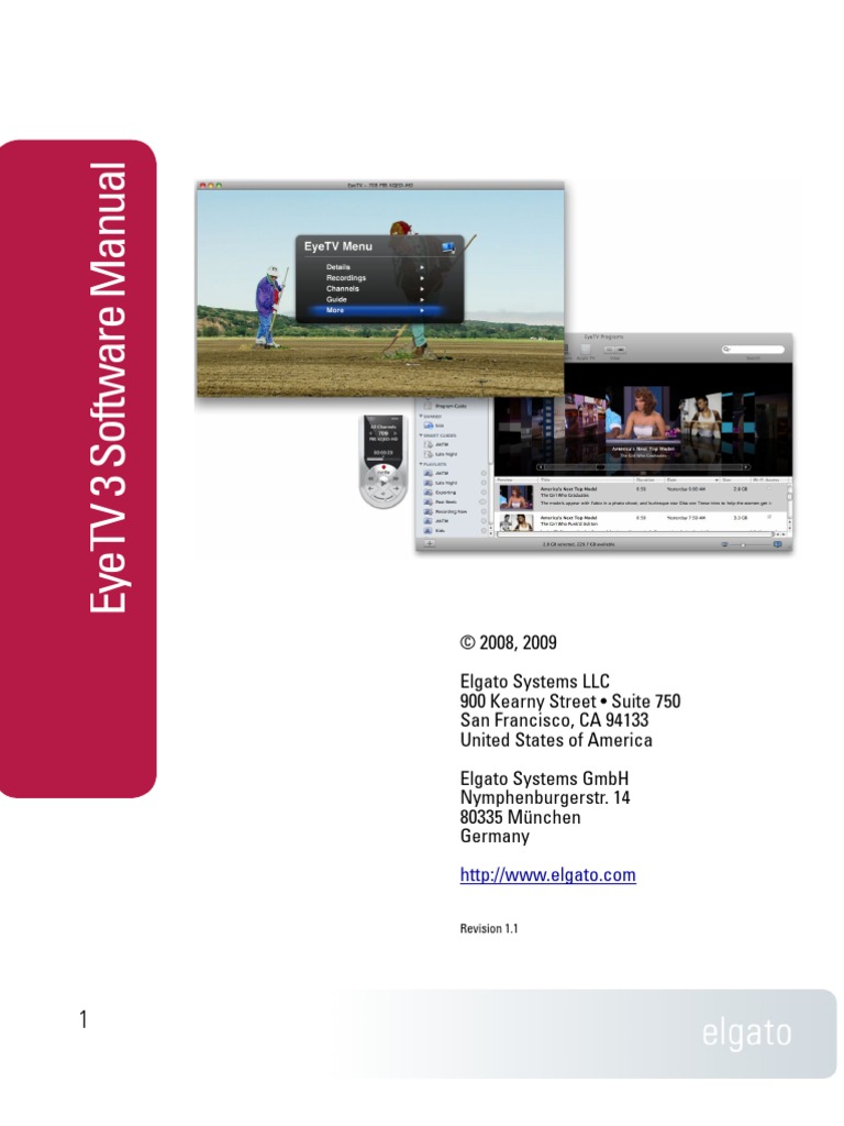 EyeTV 3.1 Software Manual | PDF