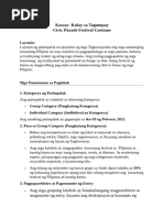 Rubric Sa Pambansang Sayaw | PDF