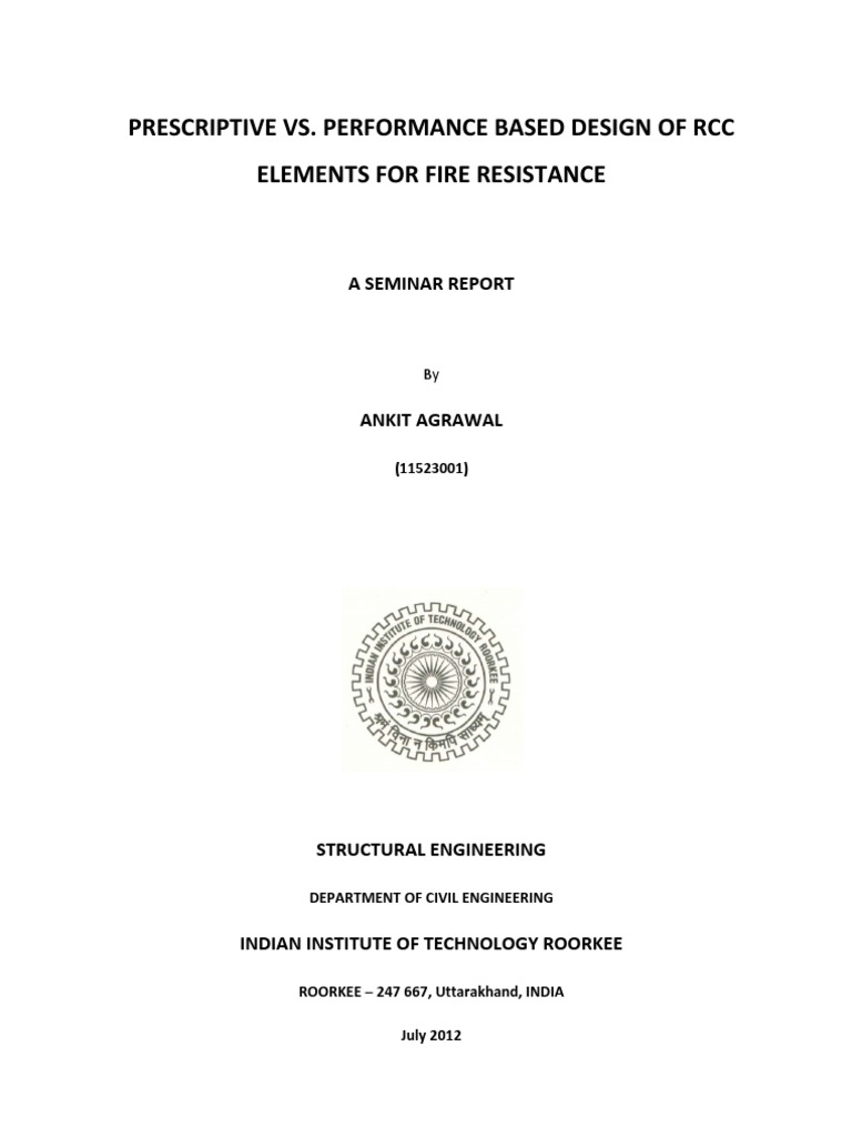 RCC Fire Design: Prescriptive vs. Performance | PDF | Engineering ...
