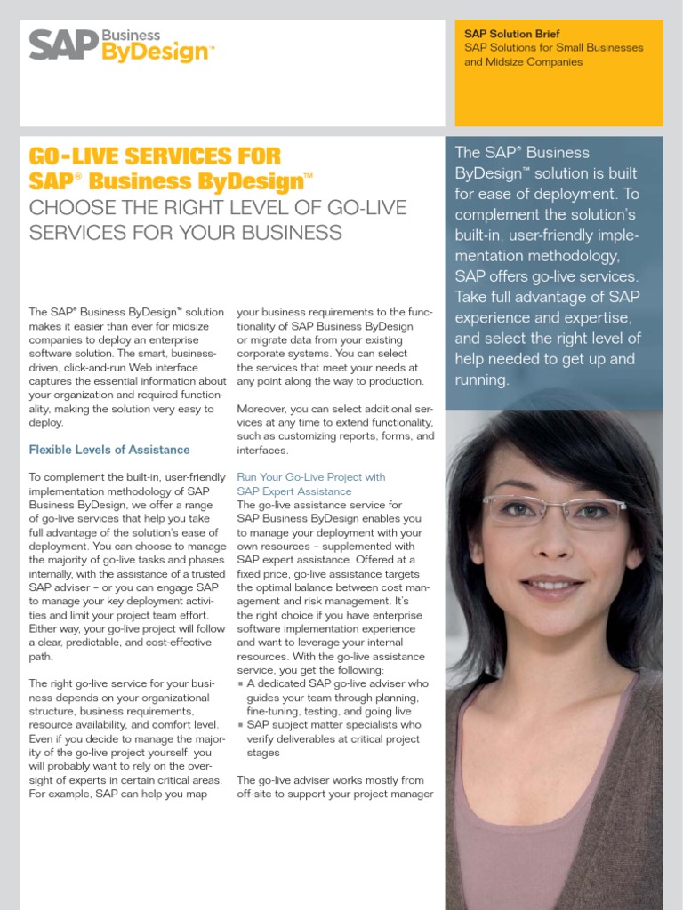 Go-Live Services For SAP Business ByDesign | Download Free PDF | Sap Se ...