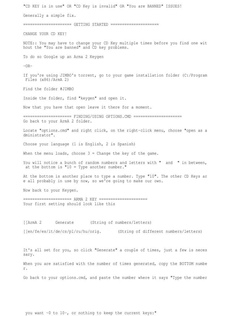 DayZ CD KEY Tutorial | PDF | Computer Architecture | System Software