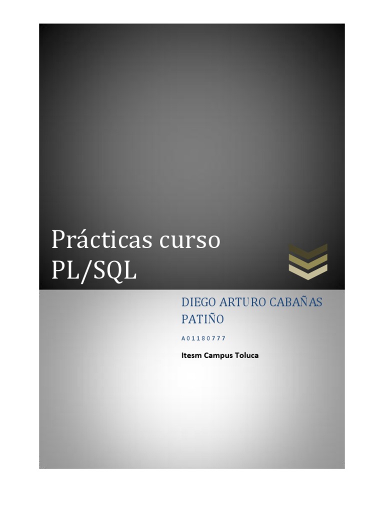 Practicas A01180777 | PDF | Pl/Sql | Sql