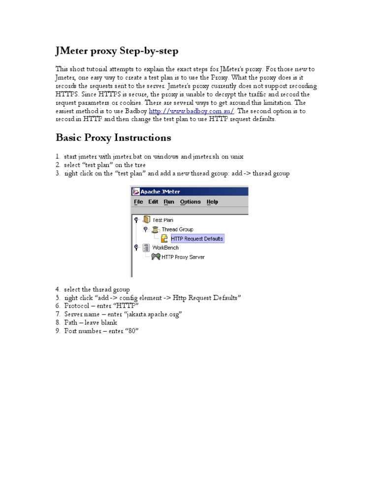 Jmeter Proxy Step By Step Pdf Proxy Server Hypertext Transfer Protocol