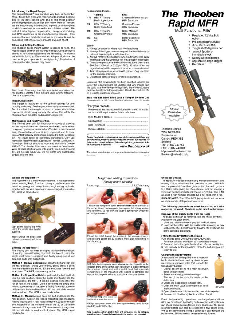 Rapid MFR Info | PDF | Rifle | Firearms