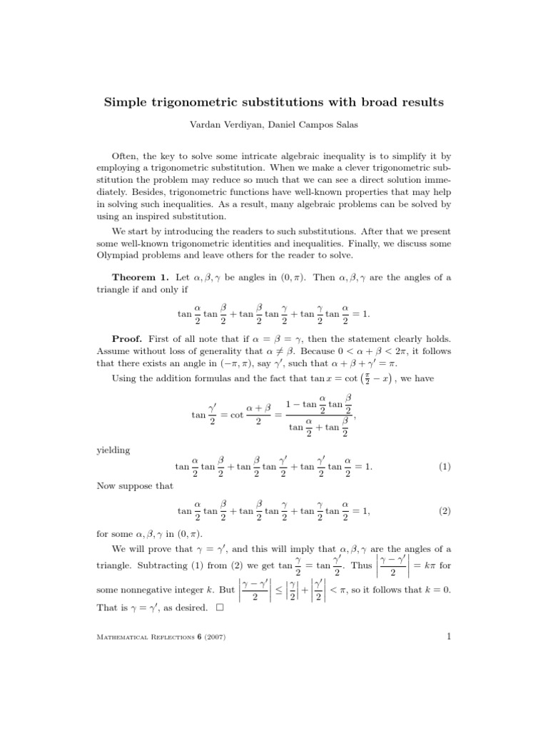 Trig Substitution | Sine | Triangle