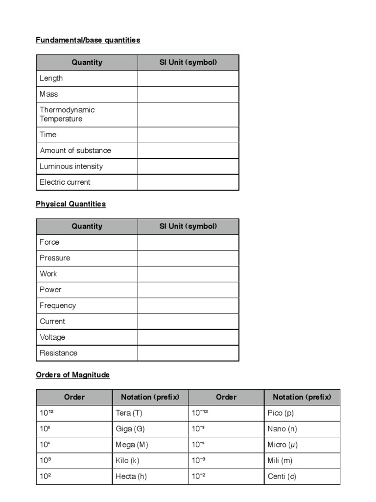 Physics Notes (Fill in The Blanks) | PDF | Velocity | Acceleration