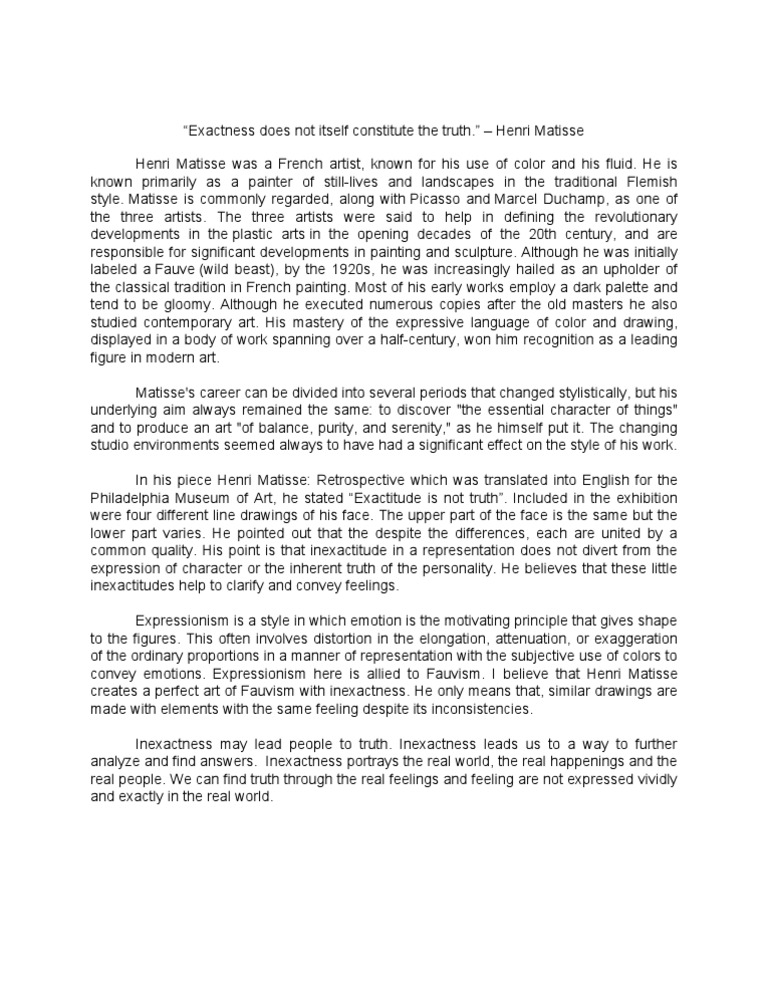 Henri Matisse | PDF | Modern Art | Paintings