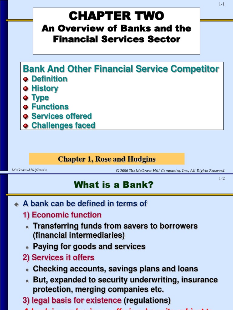 An Overview of Banks and Financial Sector Service. | PDF | Securities ...