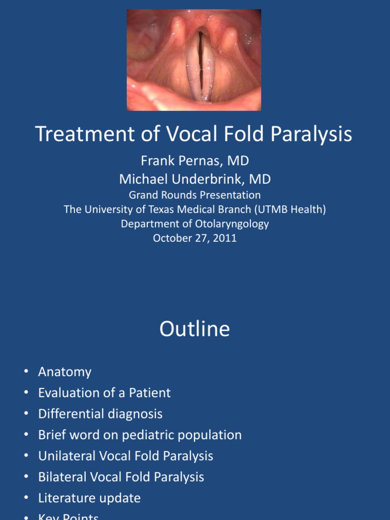 Vocal Cord Paral Slides 2011-10-27 | PDF | Larynx | Human Anatomy
