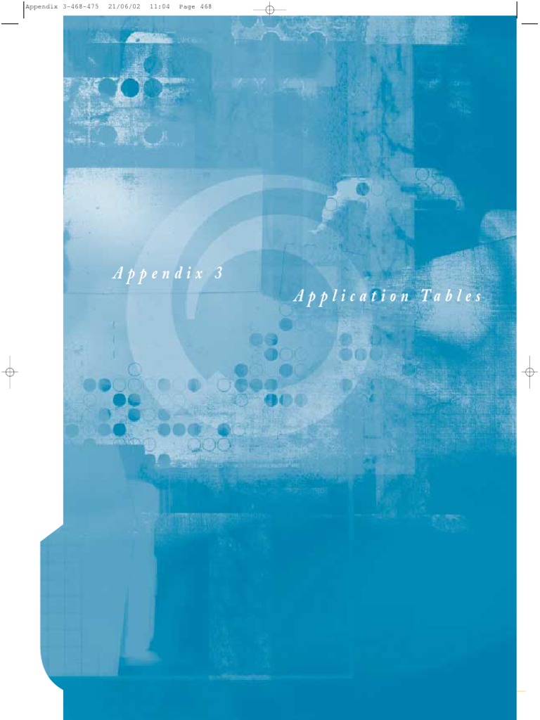 Appendix 3 - Application Tables | PDF | Teaching Methods & Materials ...