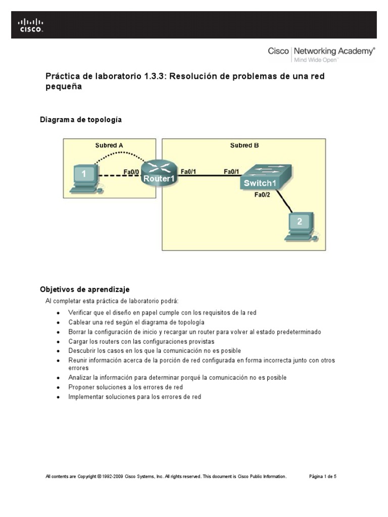 Cisco Cnna3 1.3.3 | PDF | Dirección IP | Enrutador (Computación)