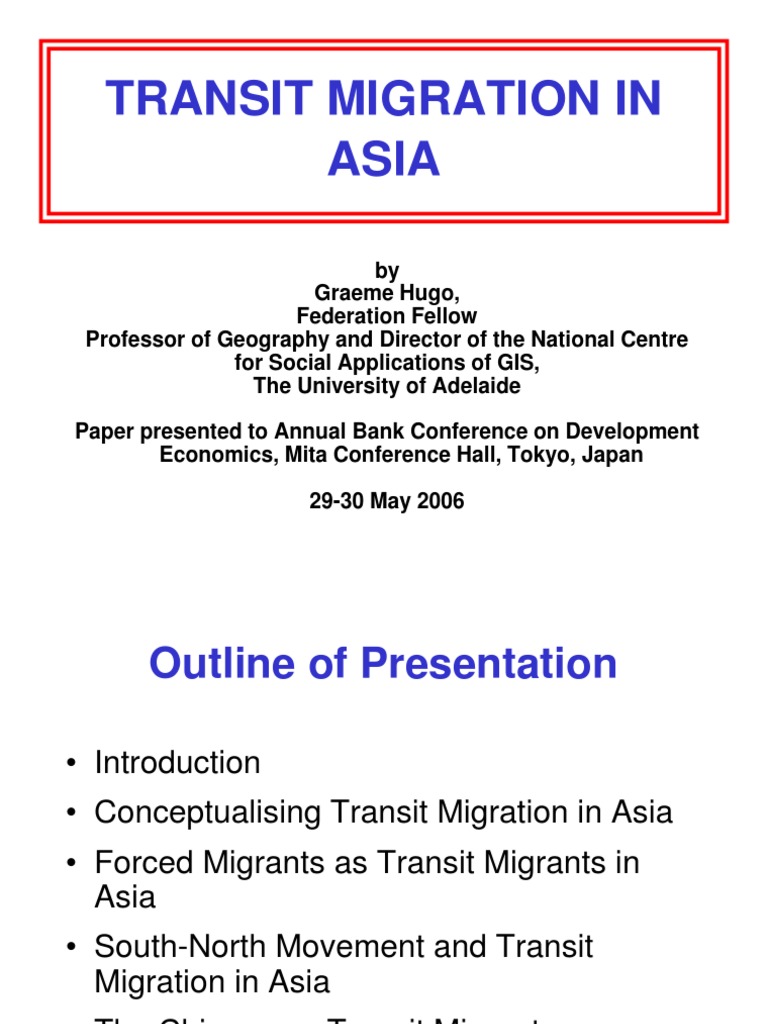 Transit Migration in Asia | PDF | Human Migration | Prostitution